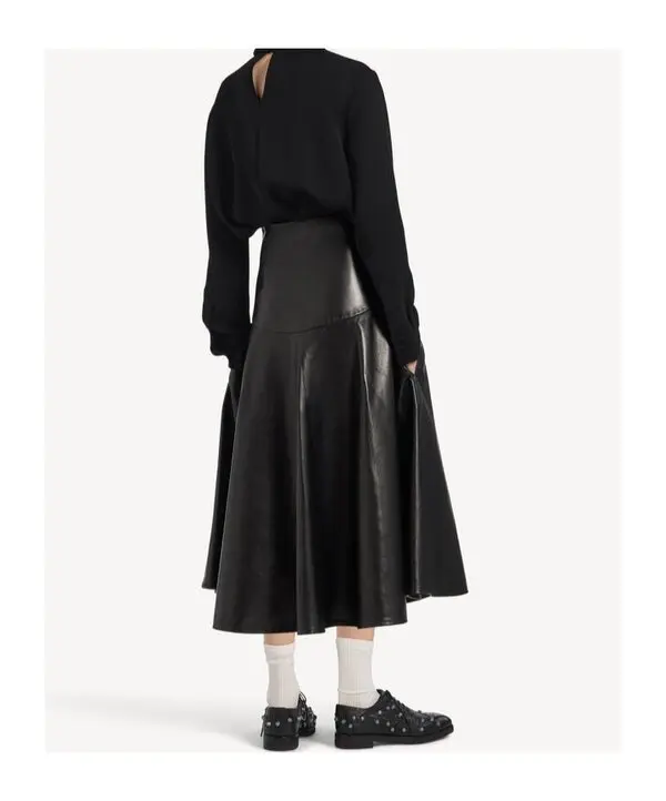 Balenciaga Crepe Scarf Shirt - Black