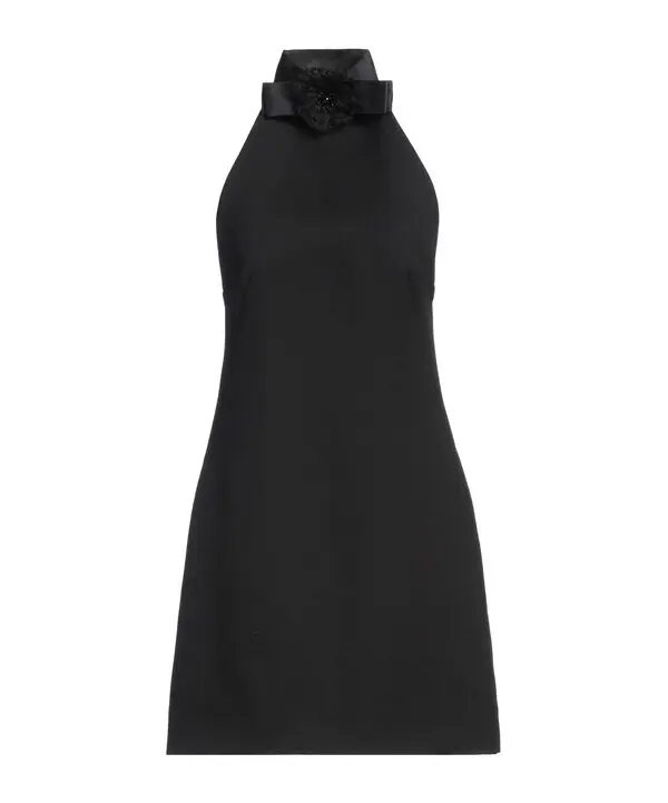 Dolce & Gabbana Sleeveless Wool Satin Dress - Black
