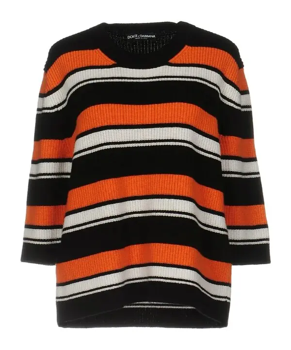 Dolce & Gabbana Striped Short-sleeve Knit Top