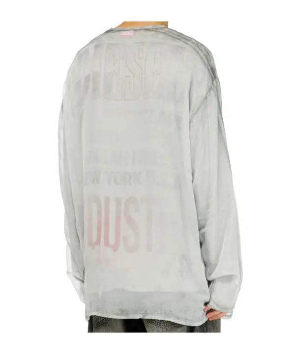 DIESEL® Sheer Chiffon Top With Concert Graphics