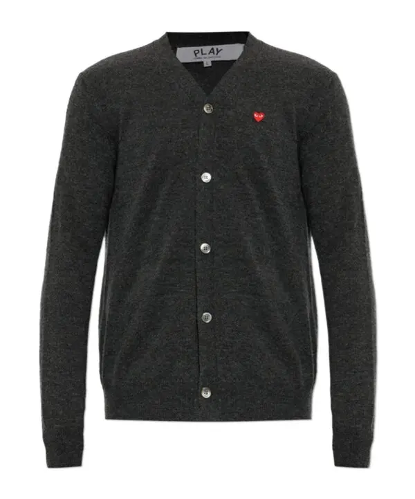 Play Comme Des Garcon Long-sleeve Cardigan - Grey