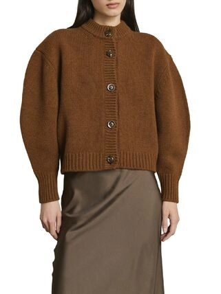 Soeur Crew Neck Single-breasted Knit Cardigan