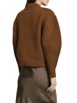 Soeur Crew Neck Single-breasted Knit Cardigan