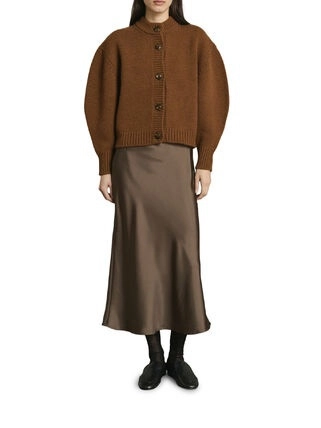 Soeur Crew Neck Single-breasted Knit Cardigan