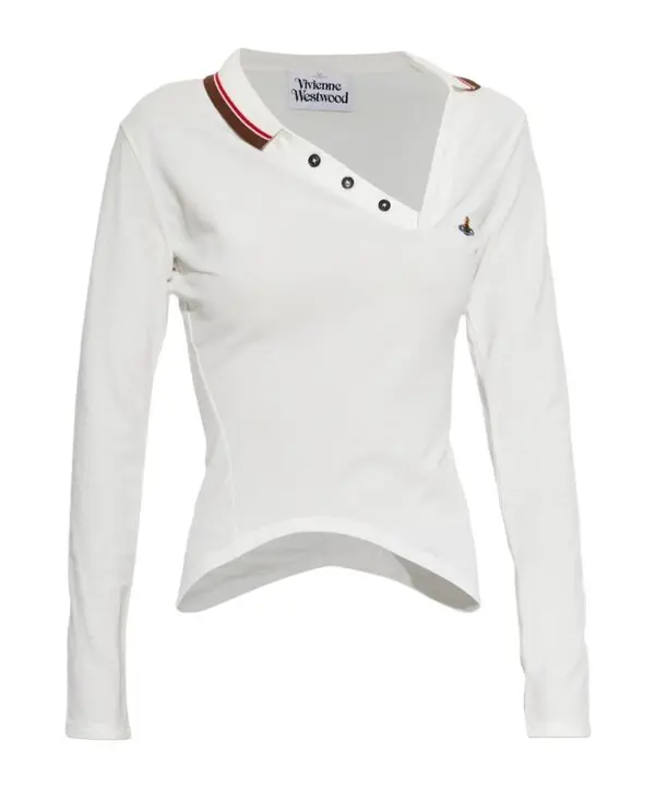 VIVIENNE WESTWOOD Asymmetrical Polo Top - White