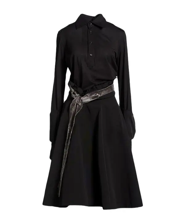 MAISON MARGIELA Solidcolor Lapel Shirt Dress