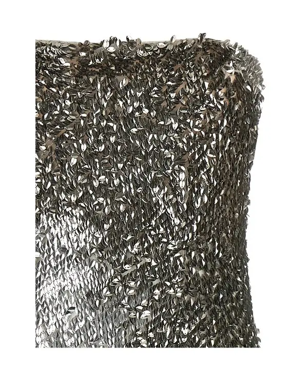 Elisabetta Franchi Metallic Sequined Corset Dress