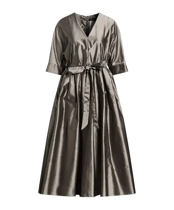 Max Mara Minimalist Satin Dress - Grey