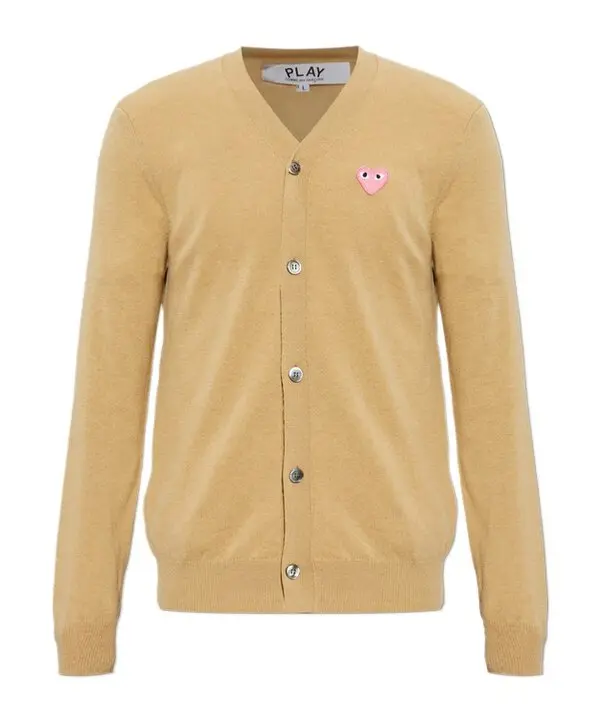 Play Comme Des Garcon Long-sleeve Cardigan - Beige