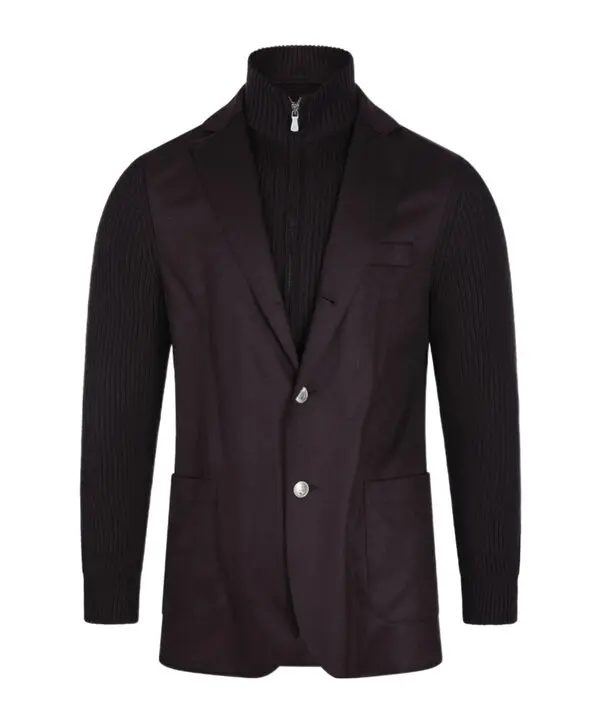 Eleventy Knitted Panel Blazer