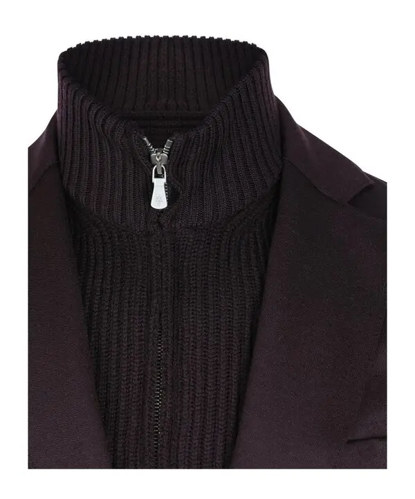 Eleventy Knitted Panel Blazer