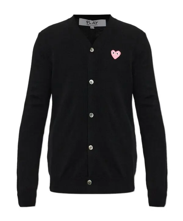 Play Comme Des Garcon Long-sleeve Cardigan - Black