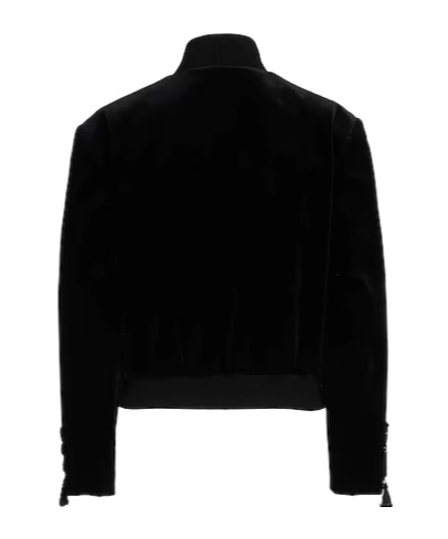 Max Mara Minimalist Velvet Flight Jacket