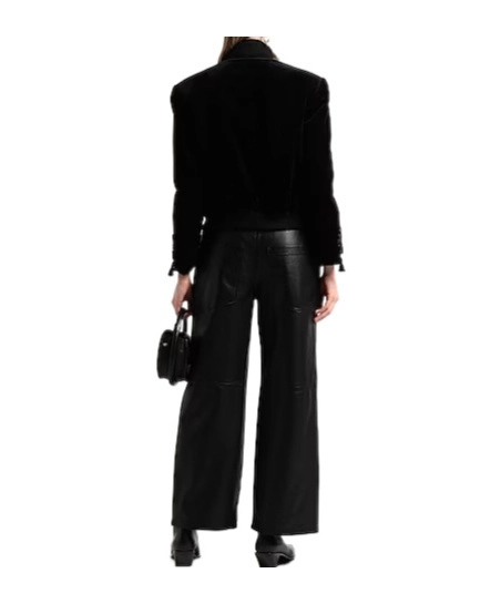Max Mara Minimalist Velvet Flight Jacket