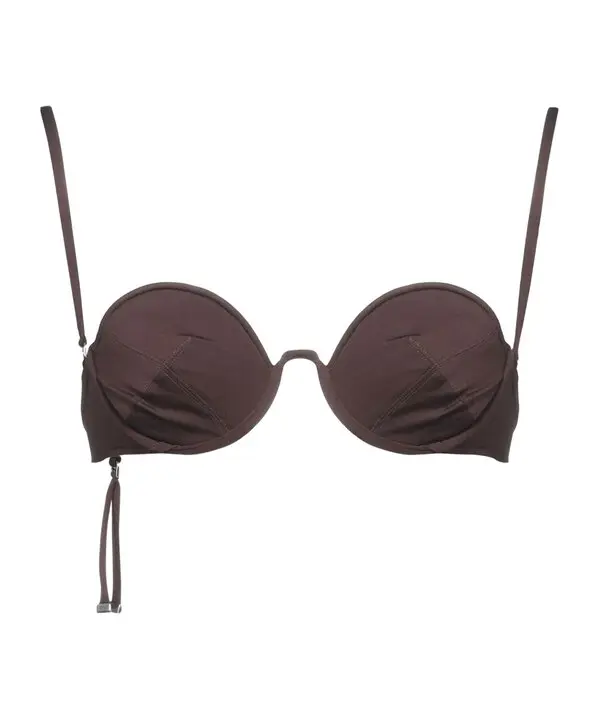 Jacquemus Solidcolor Bikini Top - Chocolate Brown