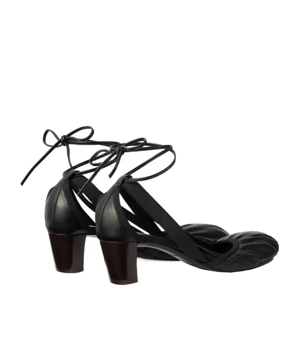 LEMAIRE 55mm Pedille Heeled Ballerinas In Goat Leather - Black