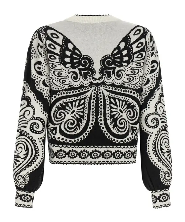 Farm Rio Long-sleeve Open-front Knit Cardigan