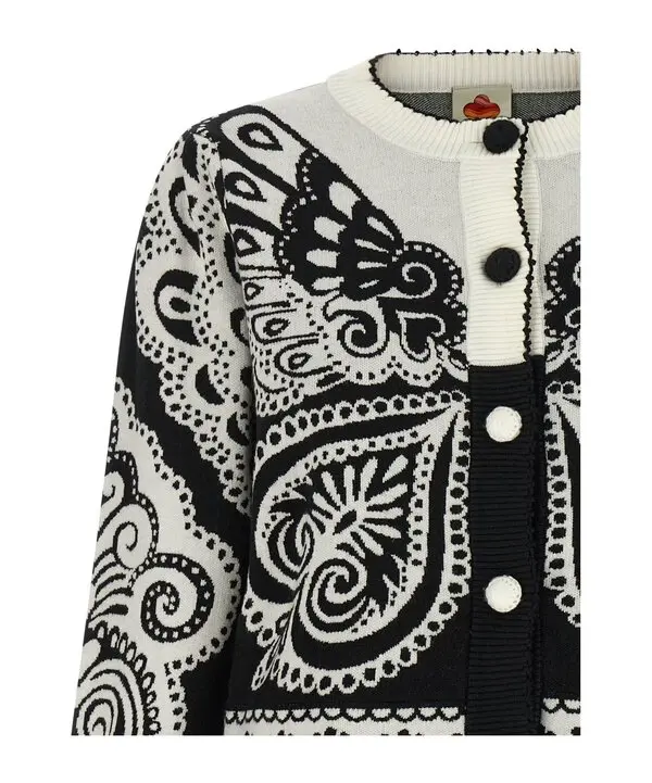 Farm Rio Long-sleeve Open-front Knit Cardigan