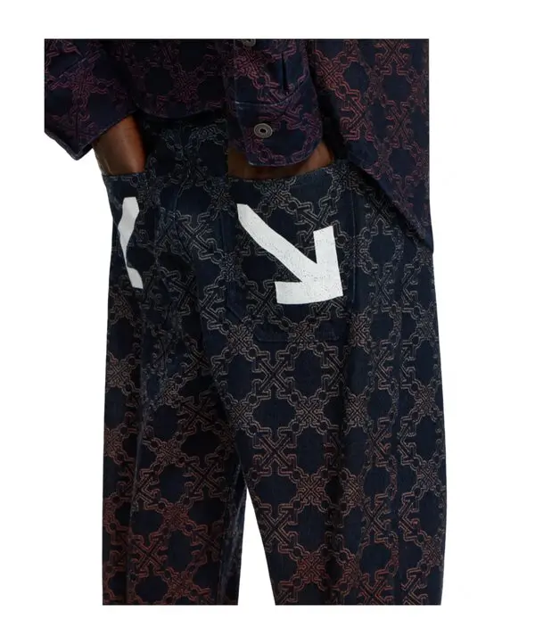 Off-White Arrow Monogram Degradé-jacquard Jeans