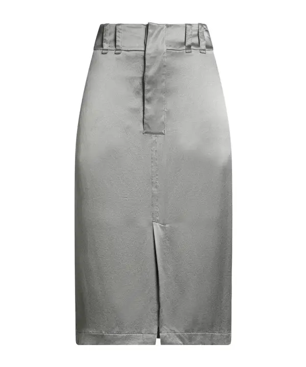 Saint Laurent Solidcolor Satin Pencil Skirt