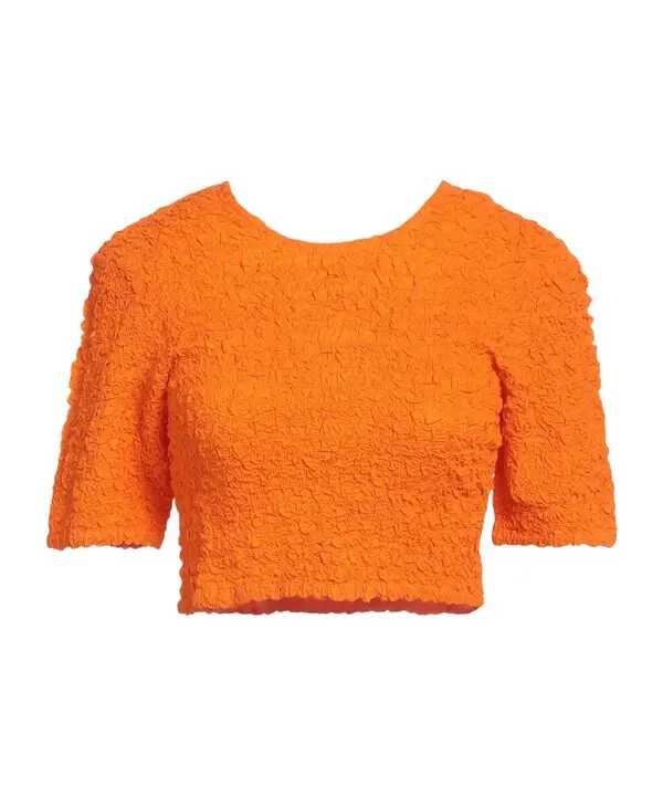 GANNI Minimalist Solidcolor Shortsleeve Top