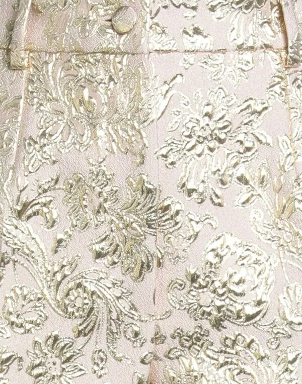 Dolce & Gabbana Cropped Brocade Pants With Decorative Button Detail
