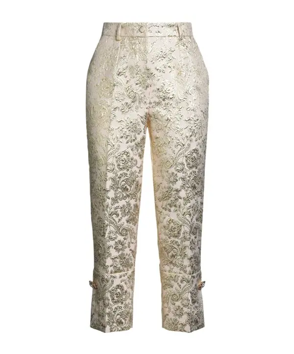 Dolce & Gabbana Two-tone Trimmed Cropped Pants