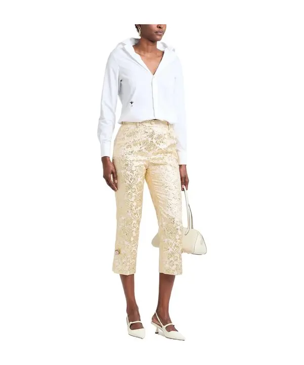 Dolce & Gabbana Two-tone Trimmed Cropped Pants