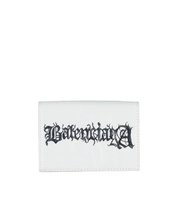 Balenciaga Minimal Leather Wallet - White