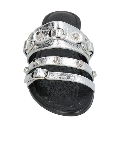 Balenciaga Metallicfinish Flat Sandals