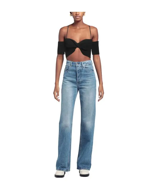 Jacquemus Solidcolor Lightweight Knit Shortsleeve Top