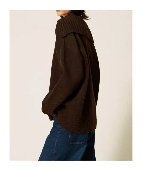 TWINSET Side-slit Knit Sweater