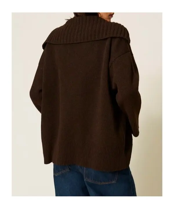 TWINSET Side-slit Knit Sweater