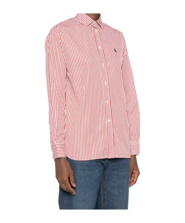 Polo Ralph Lauren Vertical-stripe Embroidered-logo Shirt