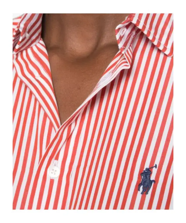 Polo Ralph Lauren Vertical-stripe Embroidered-logo Shirt