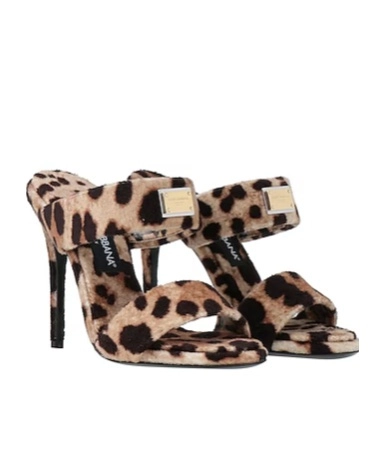 Dolce & Gabbana Leopardprint Colorblock Highheel Sandals