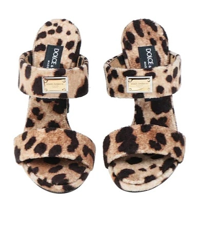 Dolce & Gabbana Leopardprint Colorblock Highheel Sandals