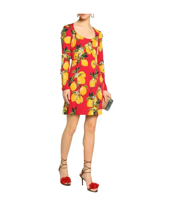 Dolce & Gabbana Floral Print Satin Dress