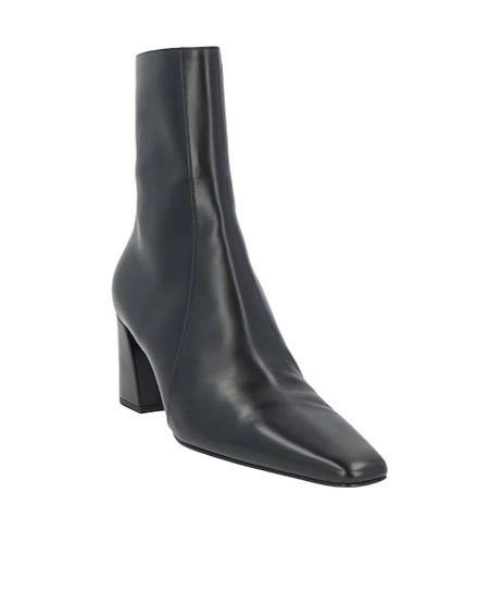 Saint Laurent Minimalist Roundtoe Ankle Boots