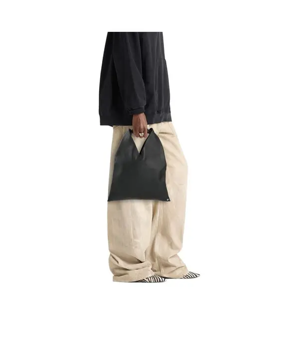 MAISON MARGIELA Large Solid-color Litchi-pattern Tote Bag