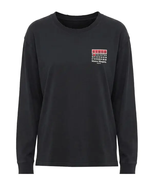 MAISON MARGIELA Solidcolor Printed Longsleeve Tshirt