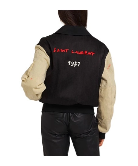Saint Laurent Twotone Flight Jacket