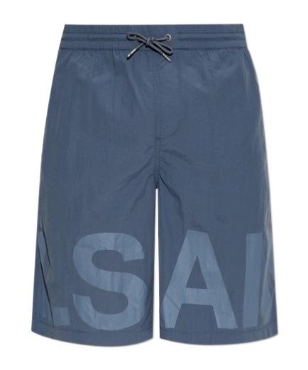ALLSAINTS Largeletter Drawstring Swim Shorts - Blue
