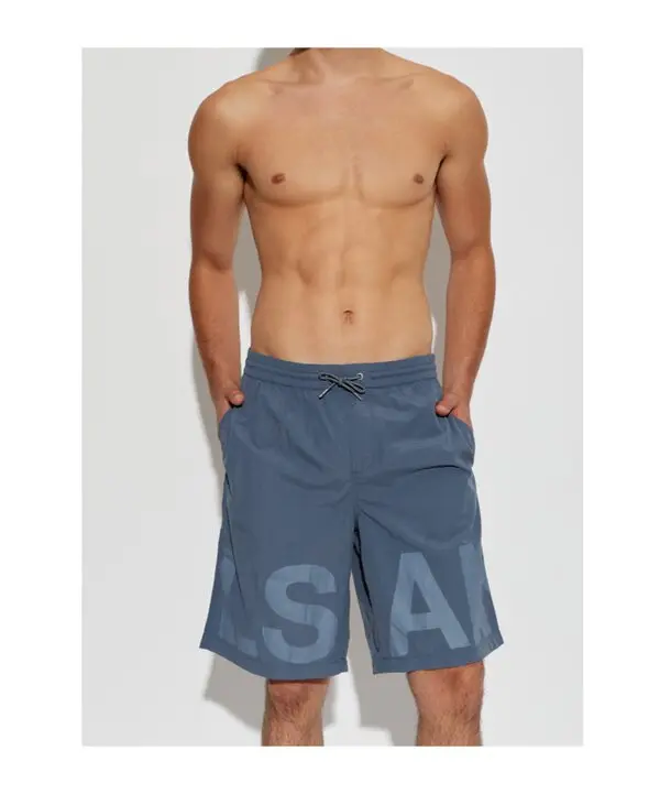 ALLSAINTS Largeletter Drawstring Swim Shorts - Blue