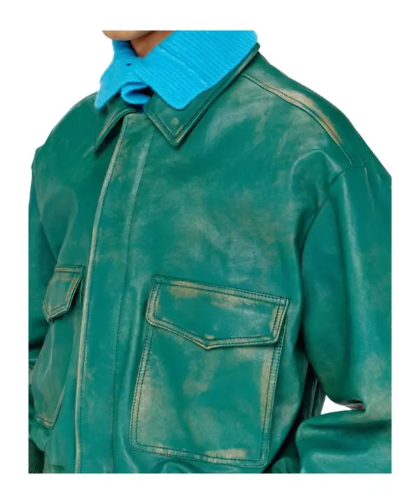DIESEL® Aviator Jacket In Treated Leather
