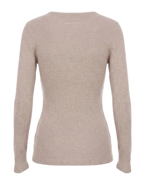 MAISON MARGIELA Minimal Solidcolor Knit Sweater
