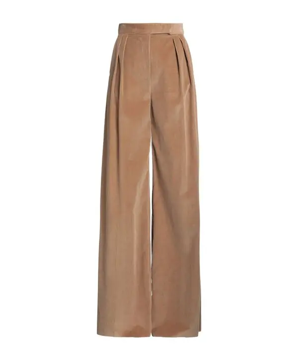 Max Mara Solidcolor Corduroy Wideleg Trousers - Camel