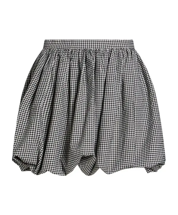 Marni Plaid Tulle Midi Skirt