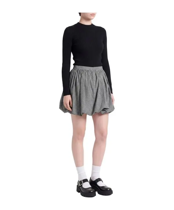 Marni Plaid Tulle Midi Skirt
