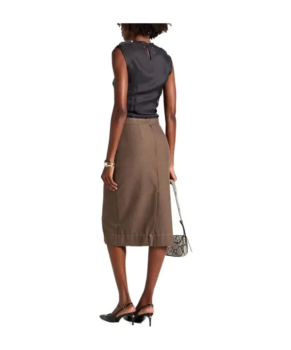 MAISON MARGIELA Two-toned Sleeveless Flared Dress